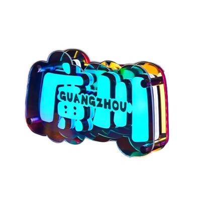 China Customized Indoor 3D Acrylic Wall Mirror LED Letters Store Front Sign for Advertising for sale