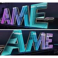 China Delicate Led Mini Letters Electronic Infinity Mirror Led Neon Sign Customized Product for sale