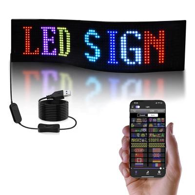 China Flexible USB Programmable LED Matrix Panel Colorful Display for Indoor Advertising for sale