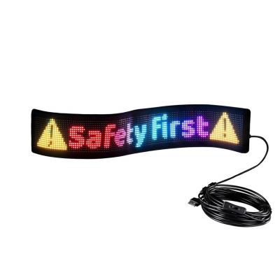 China Newest App Remote Control Editable Content Moving Message Flexible Led Display for Car Billboard for sale