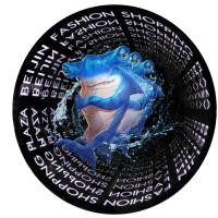 China Delicate Dynamic Video Playback Advertising Light Boxes Hologram Fan Abyss Mirror for sale