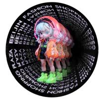 China Animated Video Player 3D Infinity Mirror Hologram Light Box with Hang Installation for sale