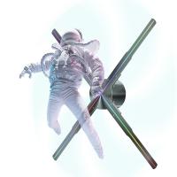 China Subway Advertising 3D Hologram Fan with SD Card APP Connectivity and Rechargeable Battery for sale