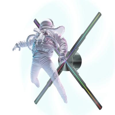 China Subway Advertising 3D Hologram Fan with SD Card APP Connectivity and Rechargeable Battery for sale