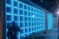 China Advertising Lights 3D Hologram Fan with Infinity Mirror LED Letters and Wireless Channel for sale