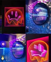 China Stainless Steel 3D Fan Hologram Abyss Layer Mirror Letters Mirror Infinity Publicidad for sale