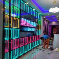 China Decoration Neno Lights Advertising Lights Publicidad Hologram 3D LED Fan for sale