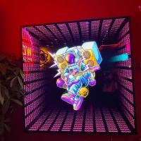 China Custom Mirror Infinity Effect Tunnel Light led sign Stainless Steel Outdoor Neon Sign for sale