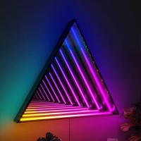China Custom Mirror Infinity Effect Tunnel Light led sign Stainless Steel Outdoor Neon Sign for sale
