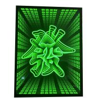China Customized Stainless Steel Infinity Glow Multi-Layer Effect Mirror LED 3D Neon Sign for sale