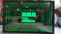 China Bedroom Decor Delicate Art Deco Wall Signs With LED Infinity Mirror for sale
