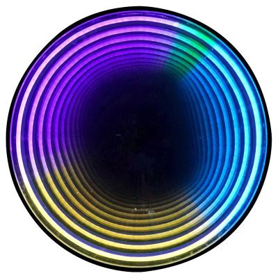 China Delicate Infinity Illusion Luminous Sign Mirror Neon Sign Decorated 3D Billboard for sale