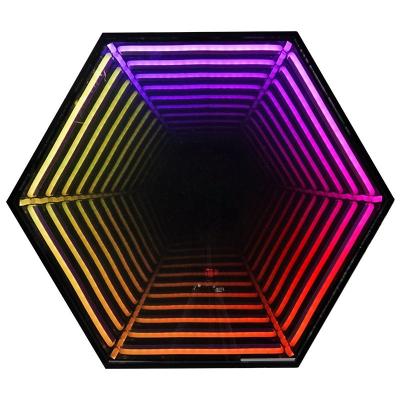 China Colorful Customized 3d Magic Infinity Mirror Multi Layer Neon Sign for sale