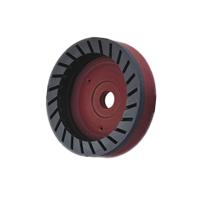 China D150mm Internal Toothed Resin Wheel Bowl Shape Continuous Diamond Grinding Wheel For Glass Bevel Edging Machine for sale