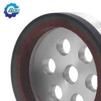 China BOKE three band resin beveling glass grinding wheel  abrasive polishing edging machine for sale