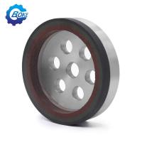 China BOKE three band resin beveling glass grinding wheel  abrasive polishing edging machine for sale