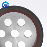 China BOKE three band resin beveling glass grinding wheel  abrasive polishing edging machine for sale