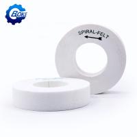 China Spiral Felt Wheel On Beveling Machine For Glass Polishing for sale