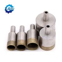 China 15pcs Diamond Hole Saw Drill Bit Set for Glass Ceramic Tile Machining Cutting Tool Silvery and Drilling Holes 3-42mm for sale