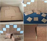 China Glass Divider Protector Cork Blocks For Glass Protection Cork Mat Pads for sale
