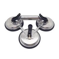 China high quality glass ceramics, metals lifting tool strong suction Three chassis Metal handle rubber suction cup for sale