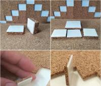 China Cork block Glass Separator Spacer Protective Gasket wooden pads for sale