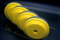 China Yellow Resin Grinding Wheel Diamond Glass Edging For Bevelling Machine for sale