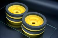 China Yellow Resin Grinding Wheel Diamond Glass Edging For Bevelling Machine for sale