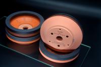 China OEM Slate Orange Resin Grinding Wheel Diamond Edging Bowl Shape for sale