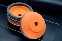 China Orange Resin Diamond Grinding Wheel Glass Bowl Speed 2800RPM for sale