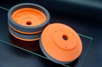 China Orange Resin Diamond Grinding Wheel Glass Bowl Speed 2800RPM for sale