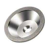 China Type Bowl Electroplated Diamond Grinding Wheel Glass Edging Silver for sale