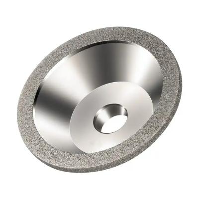 China Type Bowl Electroplated Diamond Grinding Wheel Glass Edging Silver for sale