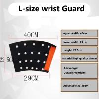 China PBLOG Multi Size Thick Canvas and Stainless Steel Rings Wrist Guard with magic stick Anti-cut for Glass Processing for sale