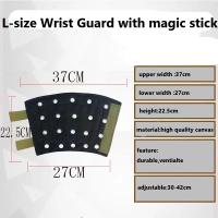 China PBLOG Multi Size Thick Canvas and Stainless Steel Rings Wrist Guard with magic stick Anti-cut for Glass Processing for sale