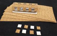 China 1In Self Stick Cork Pads Glass Divider Wood PVC Cork Protective Pads for sale