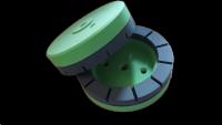 China Hardness White Green Segemented Resin Cup Wheel Max Speed Lower Than 2800RPM Grinding Tool for sale