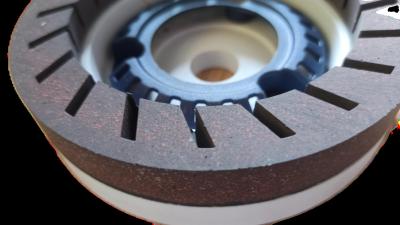 China 150mm Resin Wheel High Sharpness For Beveling Machine 240 Grit White Brown Cup Wheel for sale