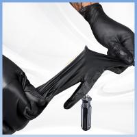 China Pink Nitrile Disposable Gloves 100 Pcs Box Oil Resistant Food Processing Tear Resistant Textured for sale