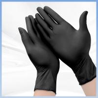 China Pink Nitrile Disposable Gloves 100 Pcs Box ASTM D6319 Textured Industrial Use for sale