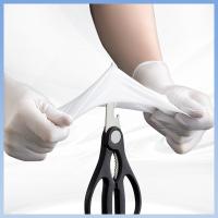 China White Disposable Nitrile Gloves 8 Mil Multi Purpose Industrial Food Safe 100 Pcs for sale