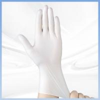 China White Nitrile Disposable Gloves Antibacterial Food Safe ASTM D6319 100 Pcs Box for sale
