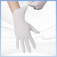 China White Nitrile Disposable Gloves Antibacterial Food Safe ASTM D6319 100 Pcs Box for sale
