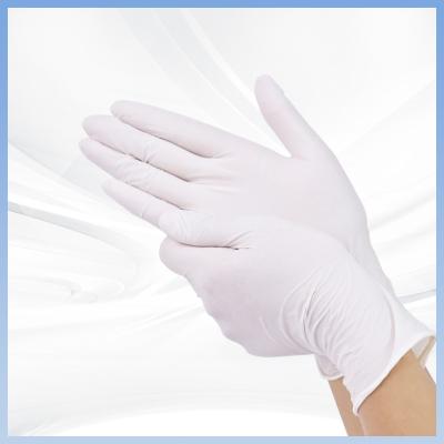 China White Disposable Nitrile Gloves Heavy Duty Tear Resistant ASTM D6319 100 Pcs Box for sale