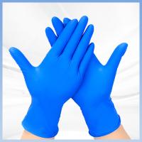 China Navy Blue Nitrile Gloves Food Safe Medical Grade Disposable 100 Pcs Box ASTM D6319 for sale