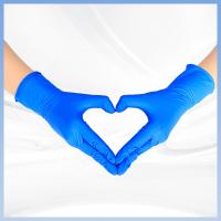 China Navy Blue Disposable Nitrile Gloves Food Safe CE FDA 100 Pcs Box S M L XL for sale