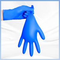 China Navy Blue Disposable Nitrile Gloves Food Safe CE FDA 100 Pcs Box S M L XL for sale