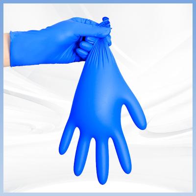 China Navy Blue Disposable Nitrile Gloves Food Safe CE FDA 100 Pcs Box S M L XL for sale
