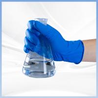 China Navy Blue Textured Powder Free Nitrile Gloves 100 Pcs Box ASTM D6319 for sale