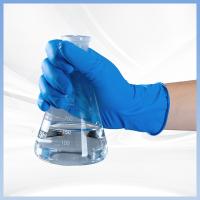 China Blue Nitrile Disposable Gloves Chemical Resistant 100 Pcs Box ASTM D6319 for sale